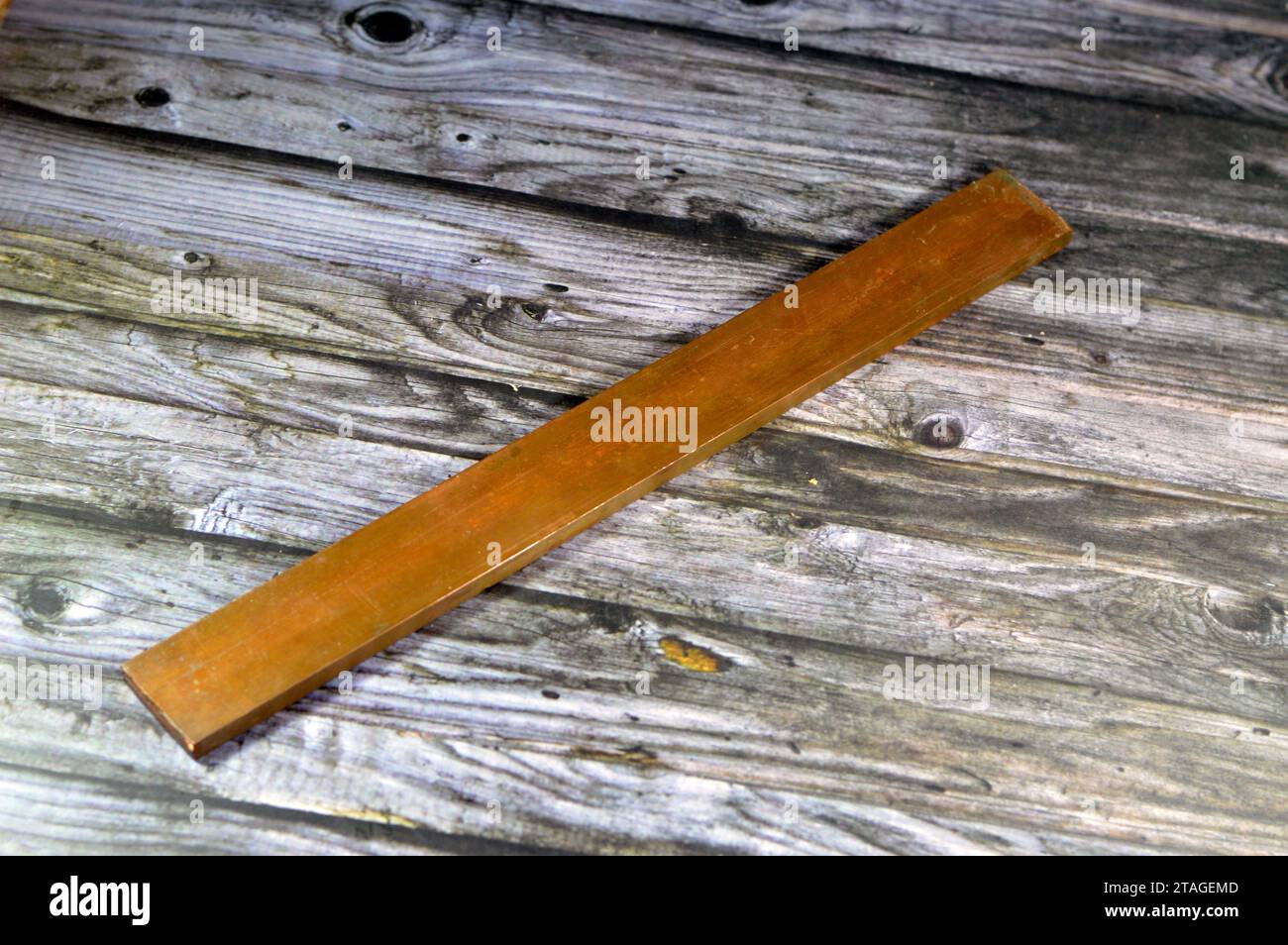 Long heavy copper bar, Copper is a mineral, an element and a metal ...