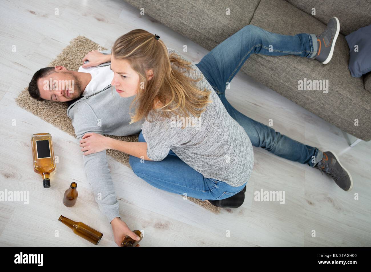 Woman collapsed floor hi-res stock photography and images - Alamy