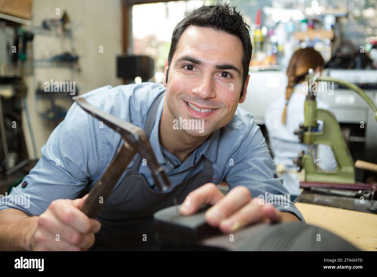 Happy shoemaker hi-res stock photography and images - Alamy
