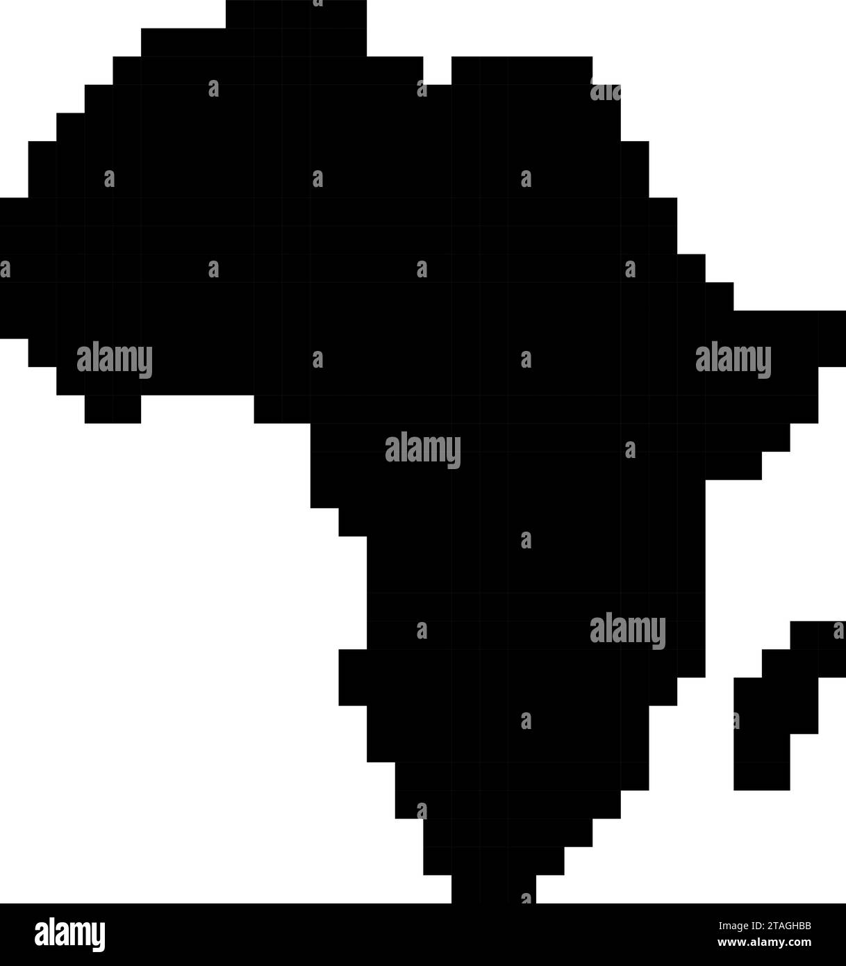 Silhouette africa continent mosaic Black and White Stock Photos ...