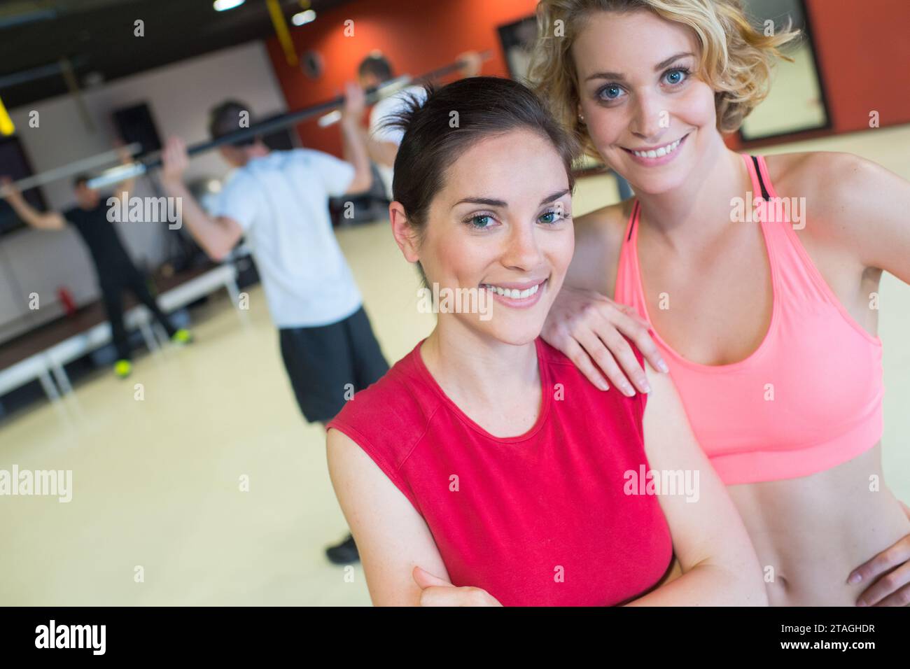 group of women resting during exercise session Stock Photo - Alamy