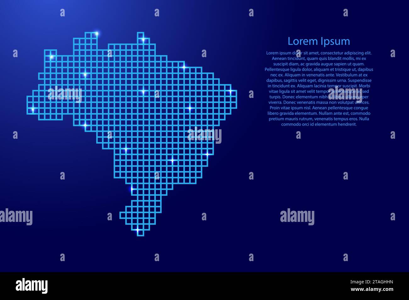 Blue brazil country map line hi-res stock photography and images - Alamy
