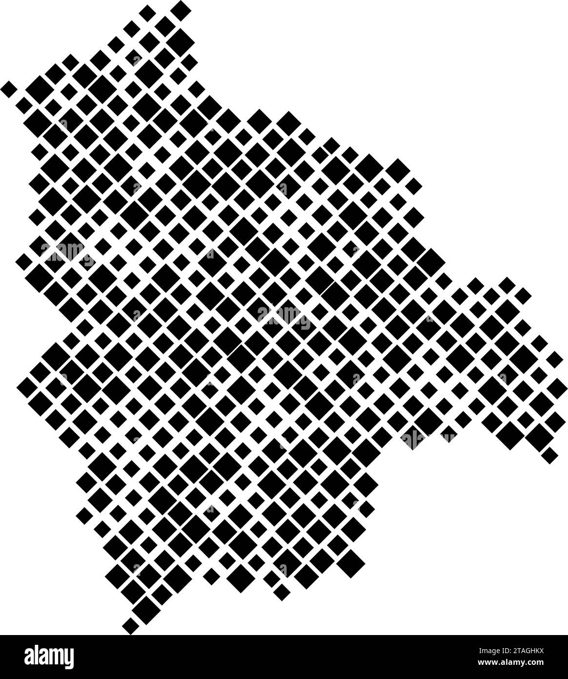Bolivia map from pattern of black rhombuses of different sizes. Vector ...