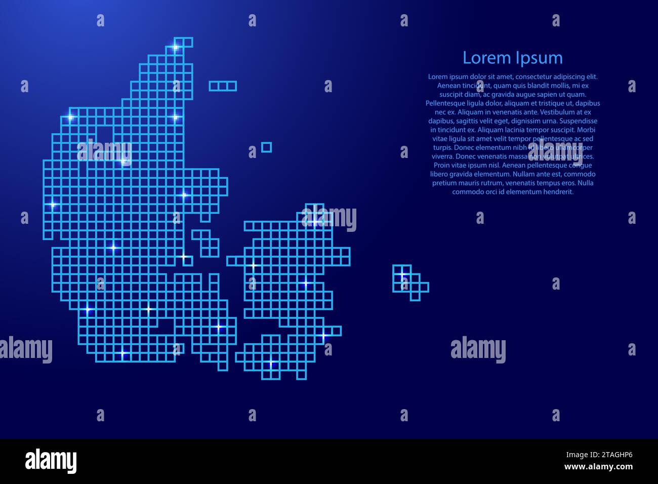 Denmark map silhouette blue hi-res stock photography and images - Alamy