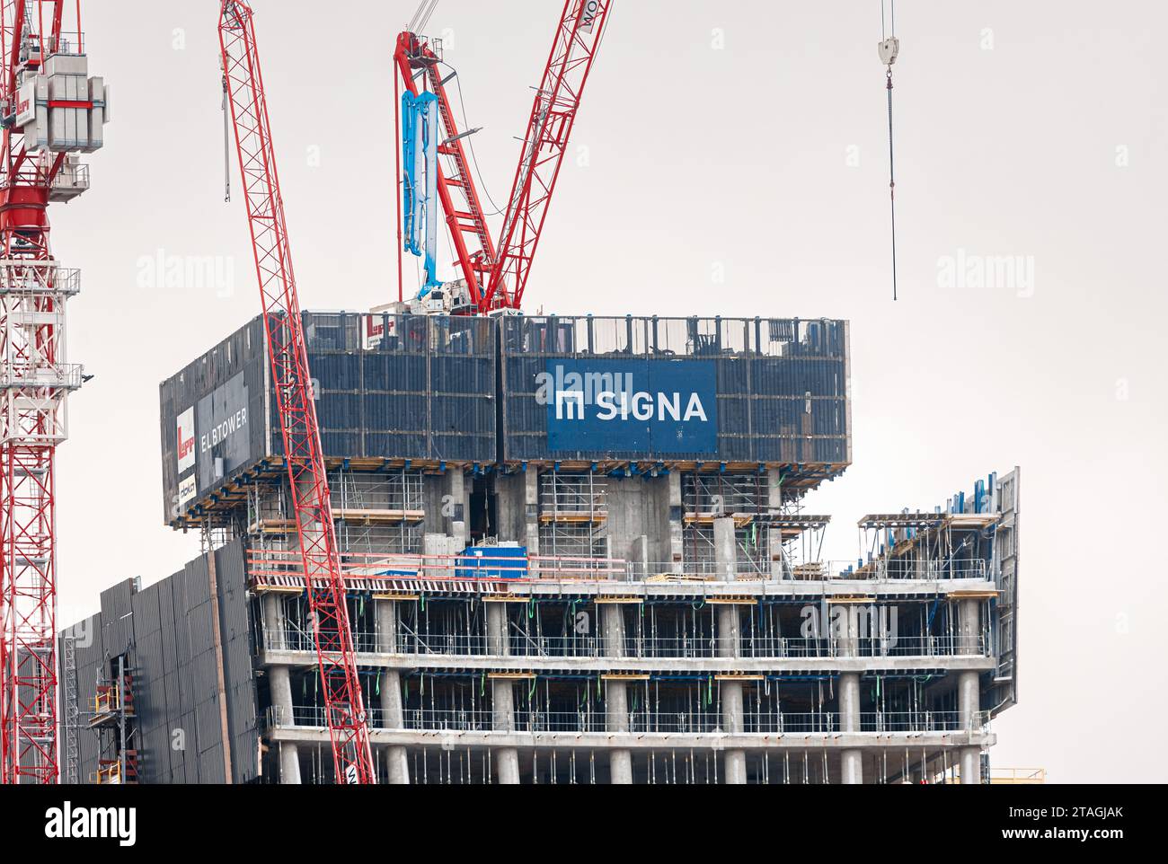 Hamburg, Germany. 30th Nov, 2023. The Signa Holding logo and lettering ...