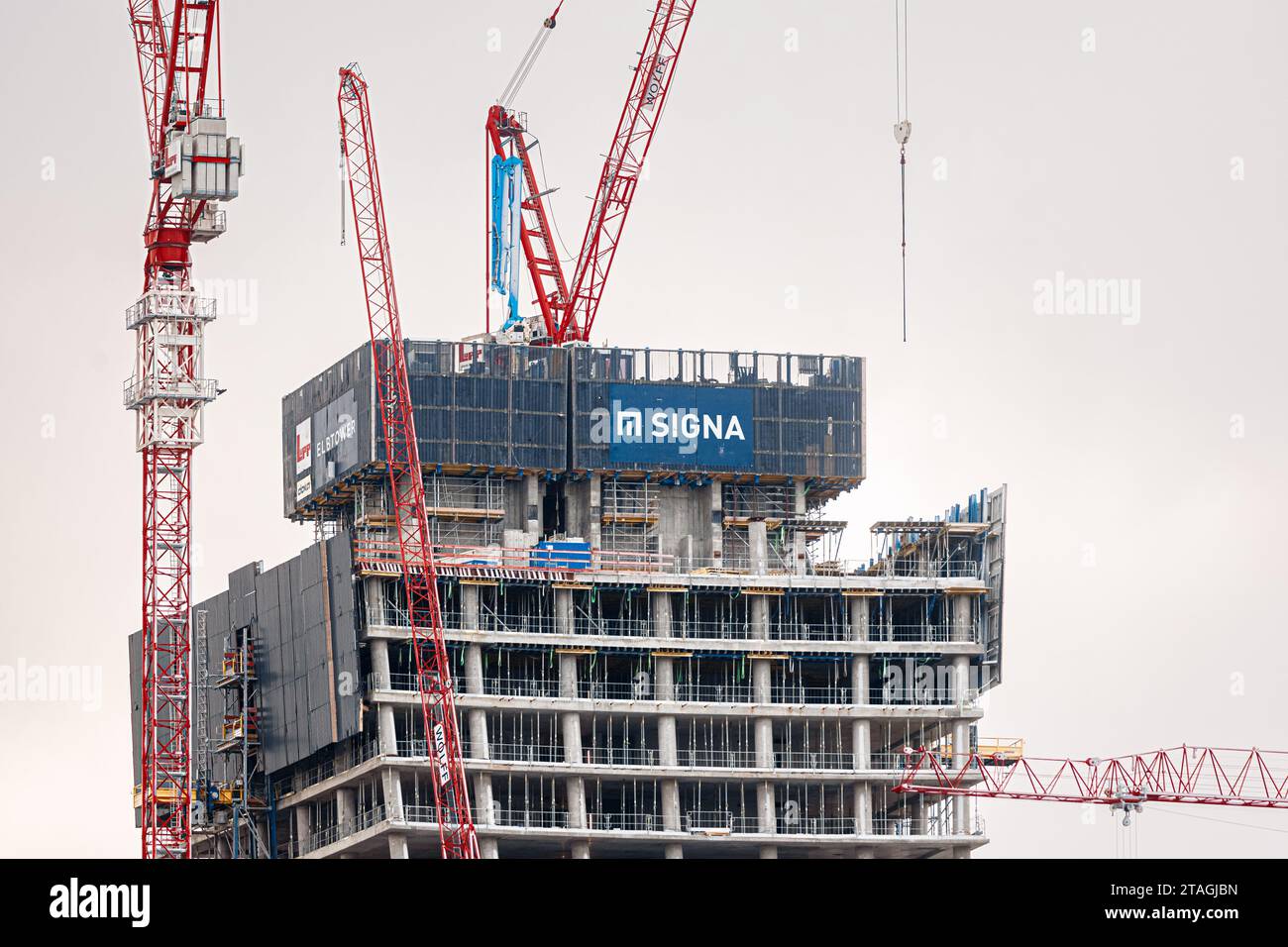 Hamburg, Germany. 30th Nov, 2023. The Signa Holding logo and lettering ...