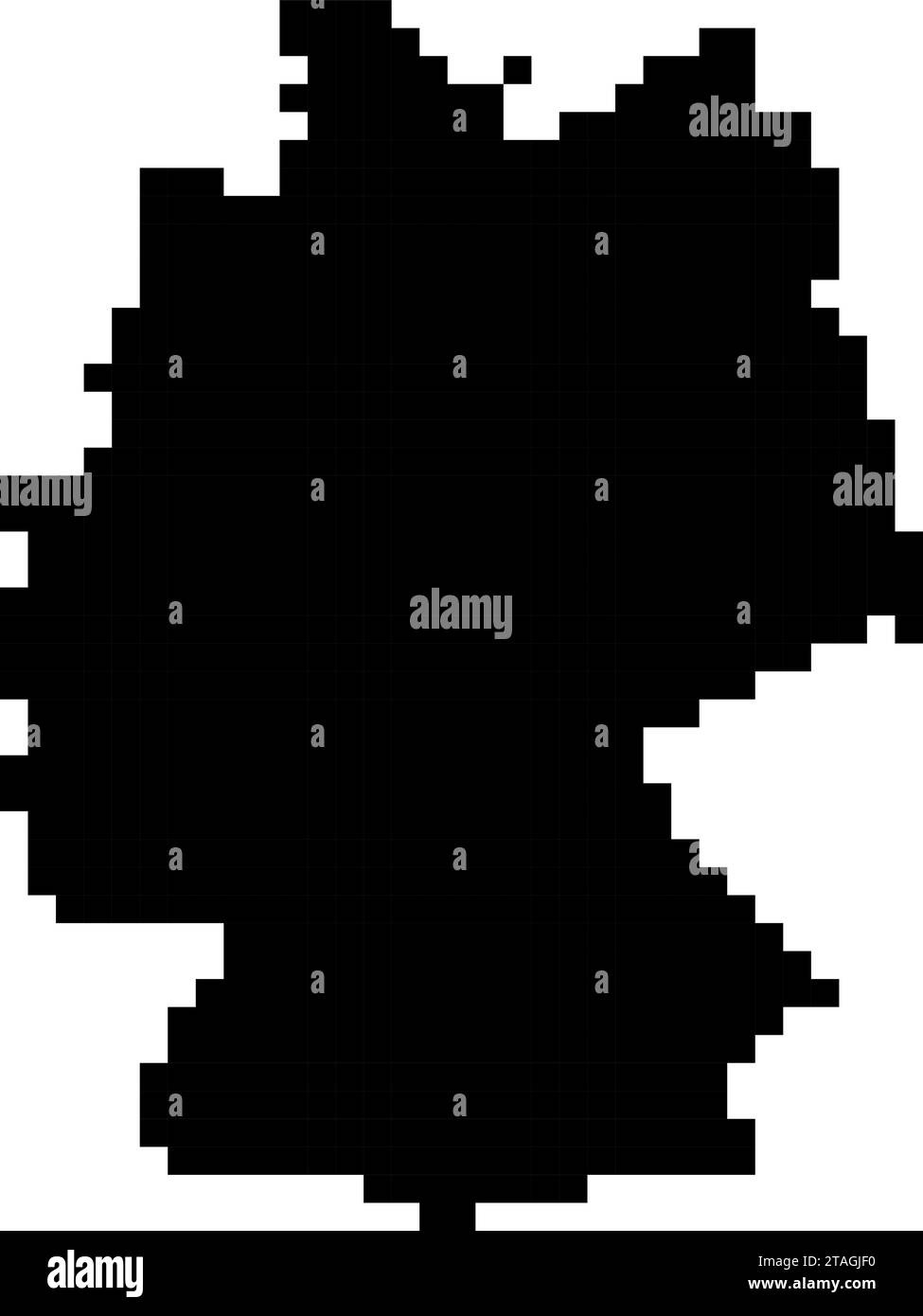 Germany map silhouette from black square pixels. Vector illustration ...