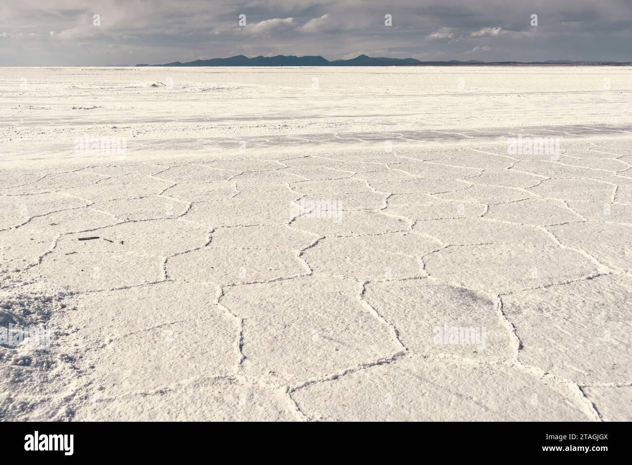 famous Uyuni Salt Flats by bright sunny day Stock Photo - Alamy