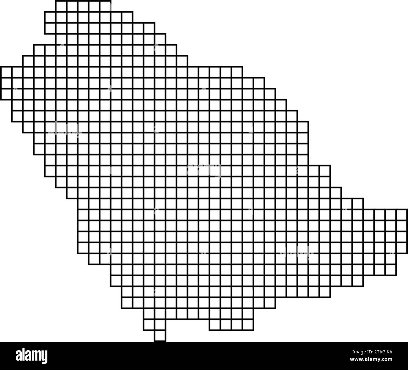 Saudi Arabia map silhouette from black pattern mosaic structure of ...