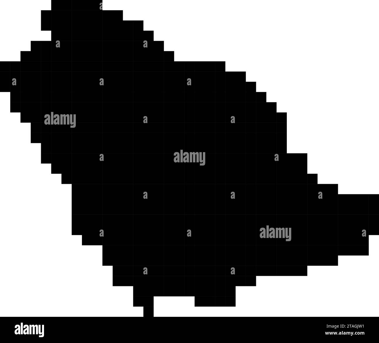 Saudi Arabia map silhouette from black square pixels. Vector ...