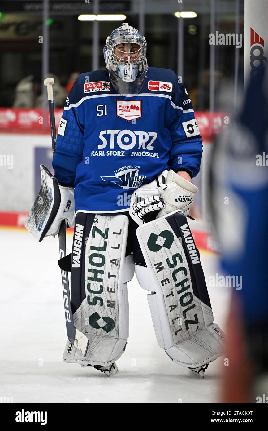 Schwenningen, Deutschland. 30th Nov, 2023. Cody Brenner (Schwenninger ...