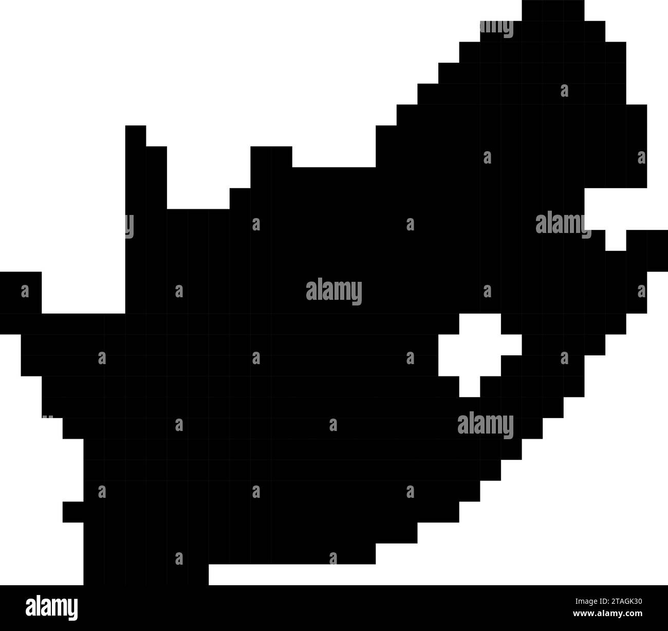 South Africa map silhouette from black square pixels. Vector ...