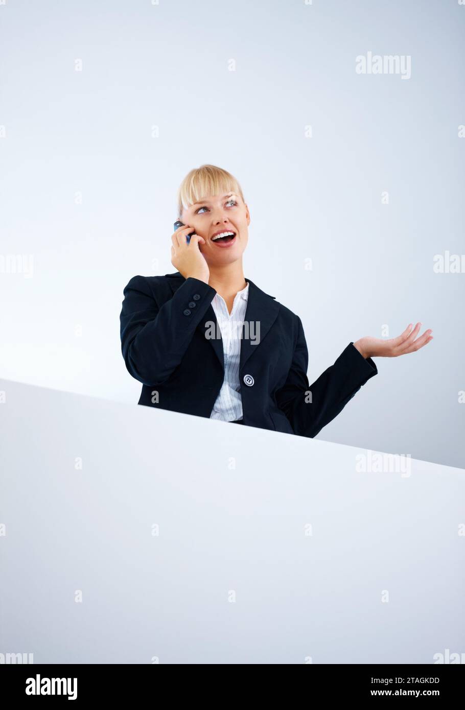 Phone call, communication and business woman consulting, networking and ...