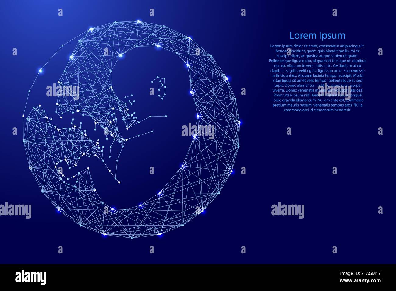 Embryo, human fetus in womb, from futuristic polygonal blue lines and ...