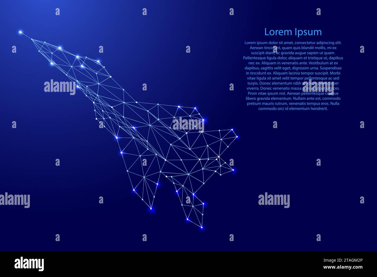 Fighter jet plane taking off, from futuristic polygonal blue lines and ...