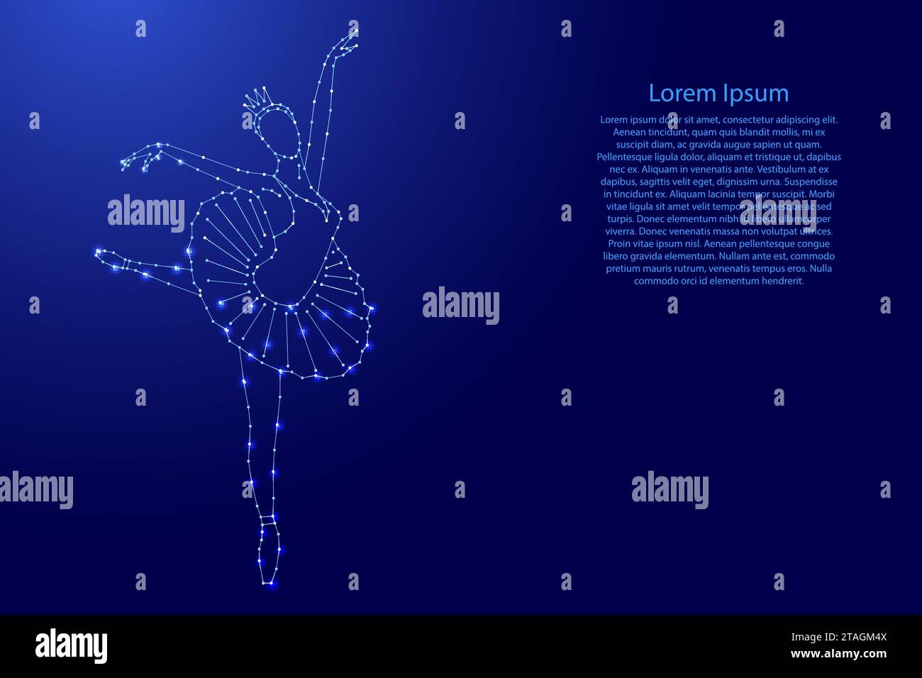 Balerina, balette dencer in the pose arabesque from futuristic ...