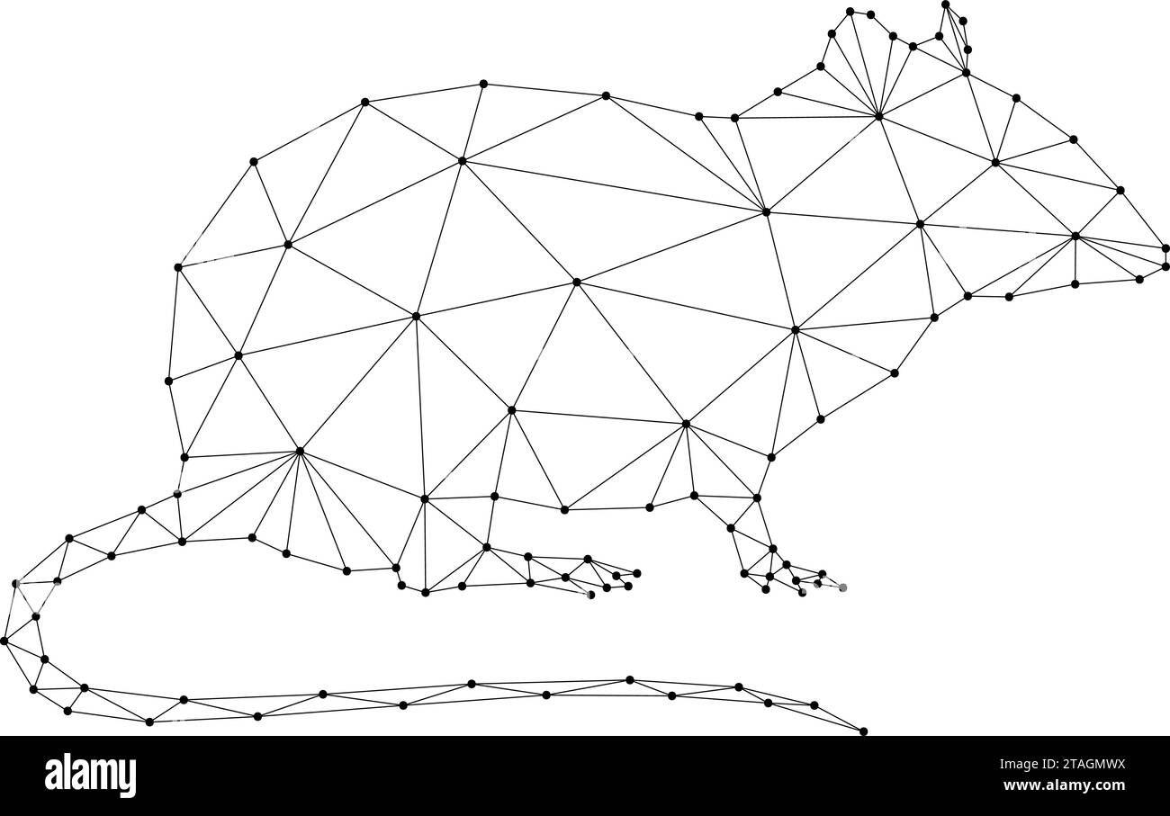Rat, symbol of horoscope according to Eastern calendar, from abstract ...