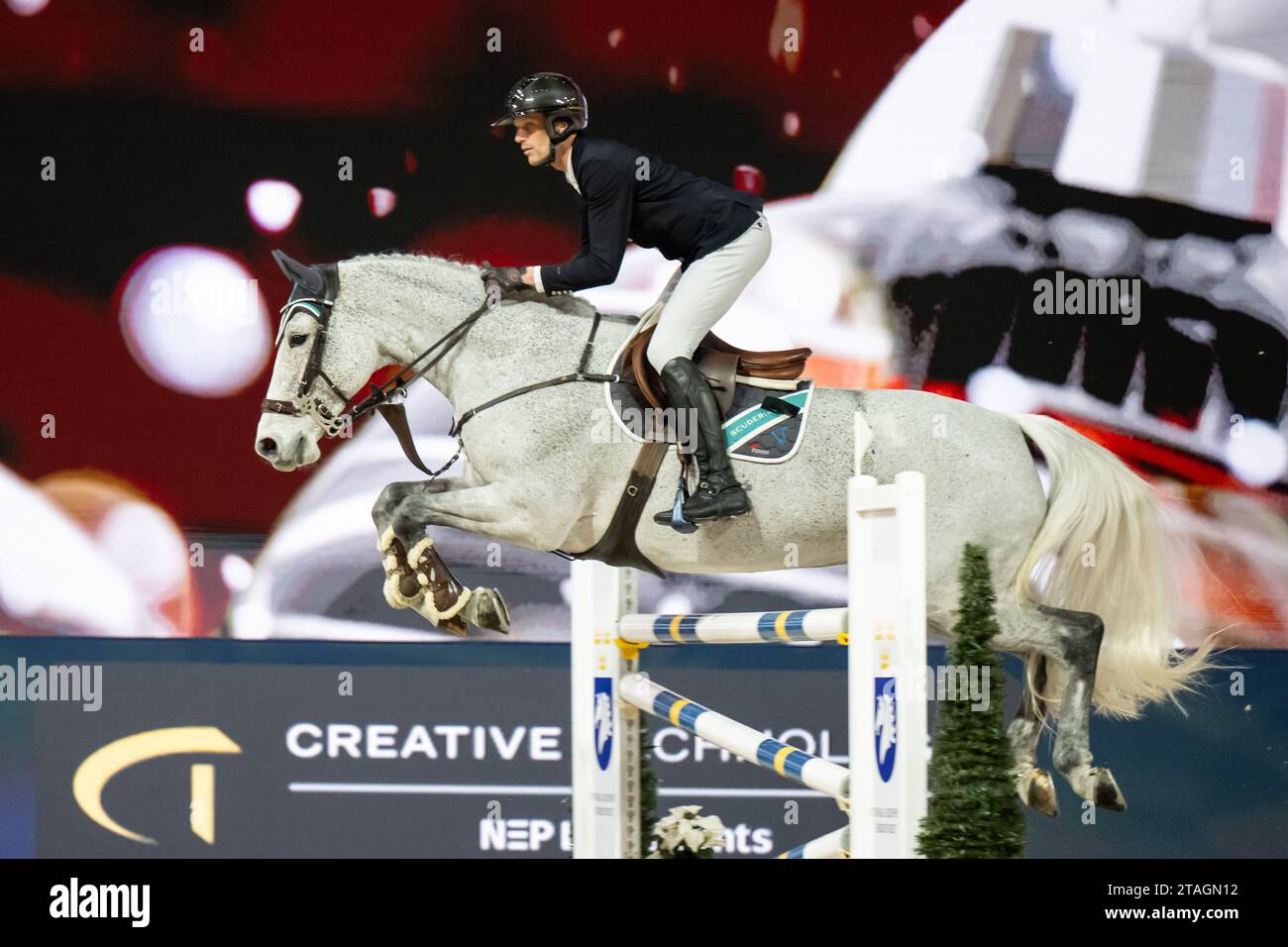 Solna, Stockholm, Sweden. 30th Nov, 2023. FRA Kevin Staut with the ...