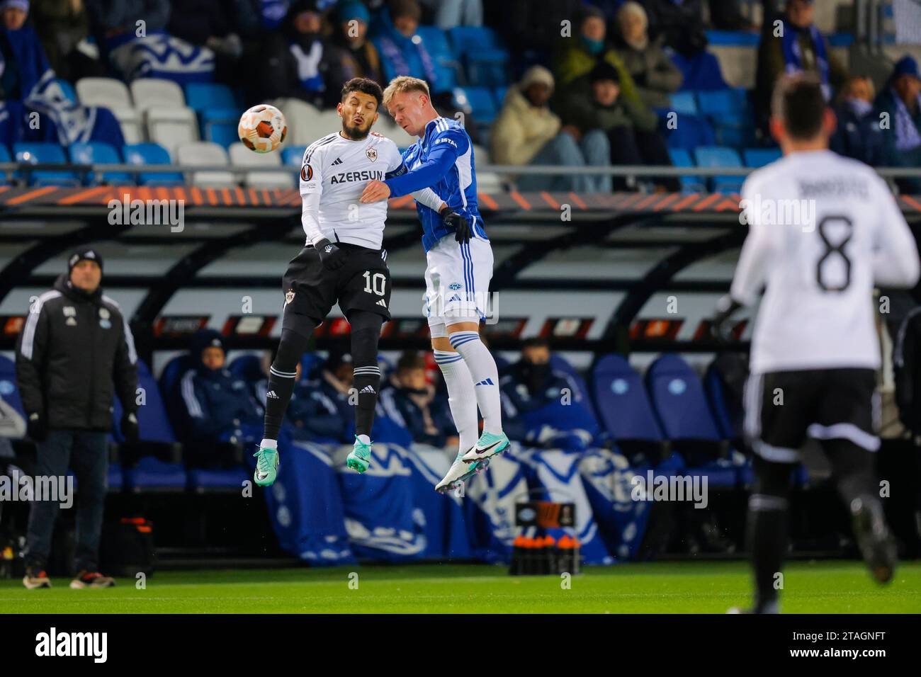 Molde 20231130.Qarabag's Abdellah Zoubir and Moldes during the Eirik ...