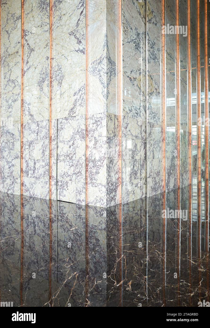 Extensive luxury granite walls and floor tiles background Stock Photo ...