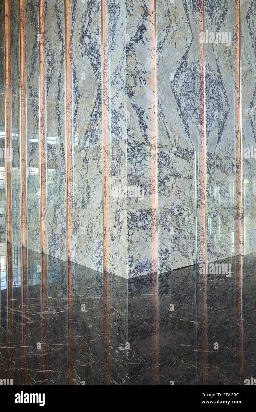 Extensive luxury granite walls and floor tiles background Stock Photo ...