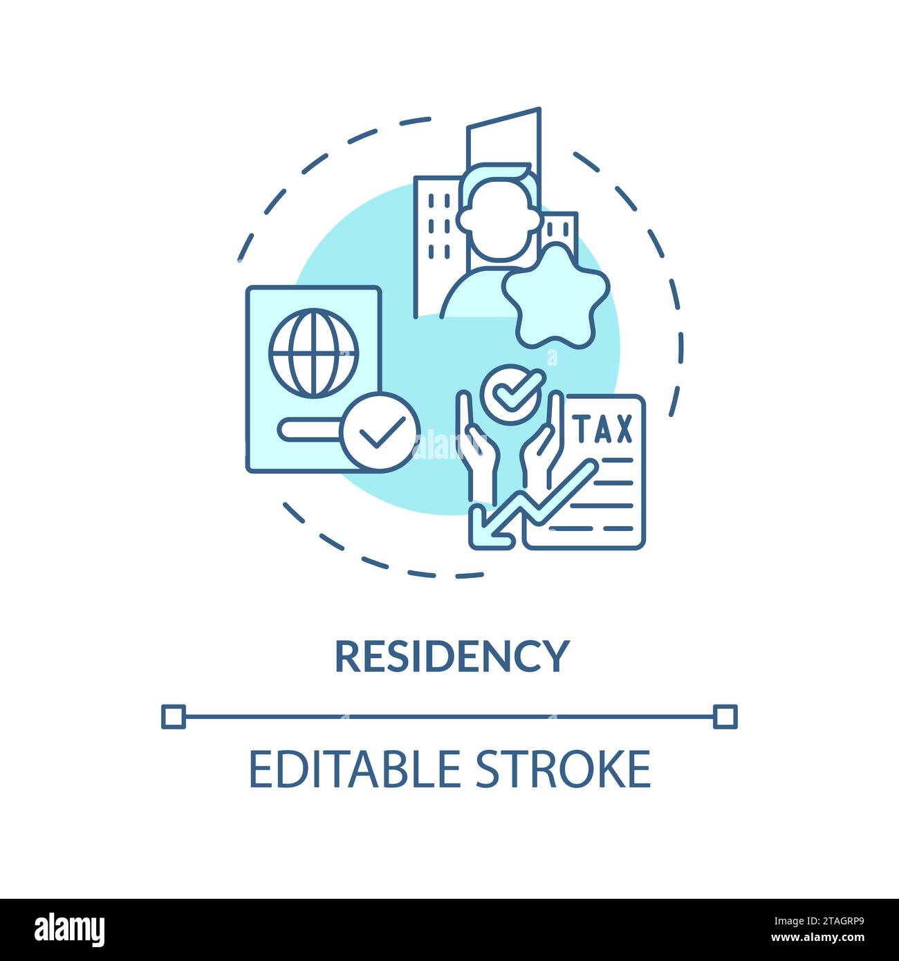 Residency soft blue concept icon Stock Vector Image & Art - Alamy