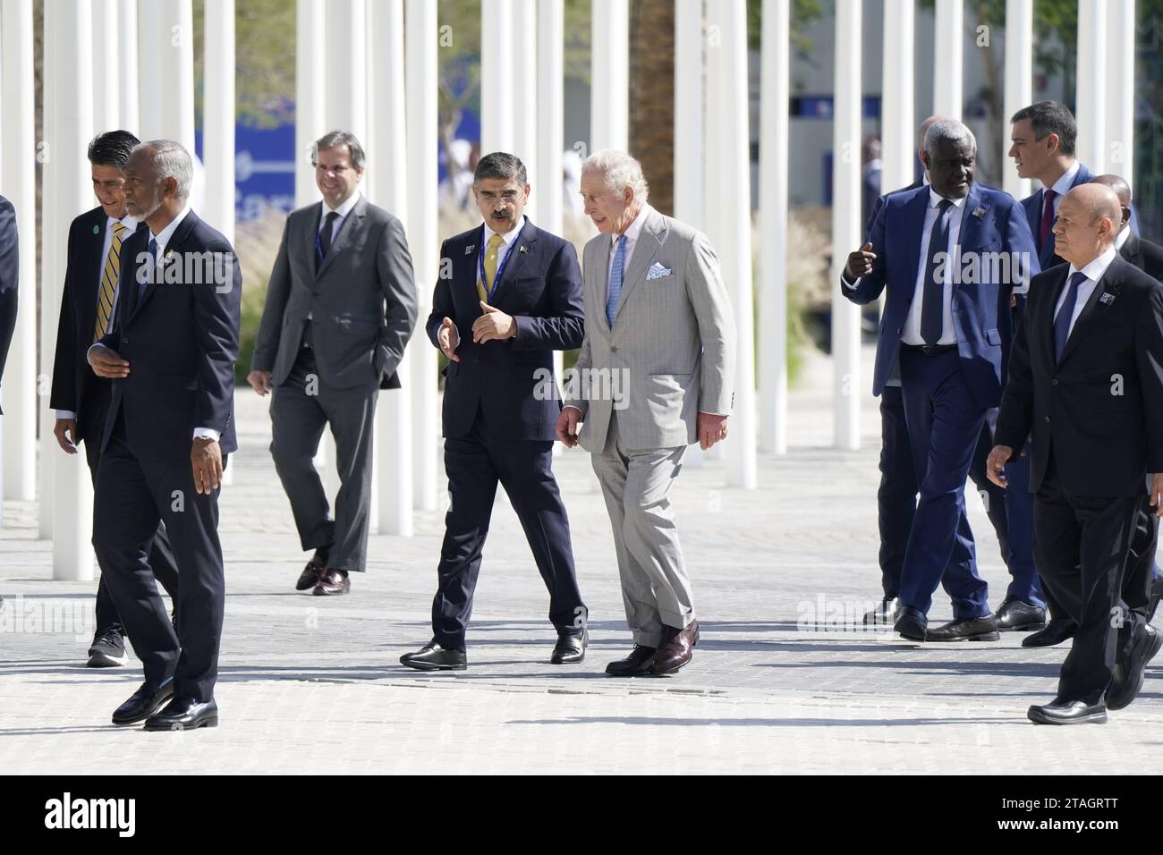 King Charles III joins world leaders in proceeding on foot to the World ...