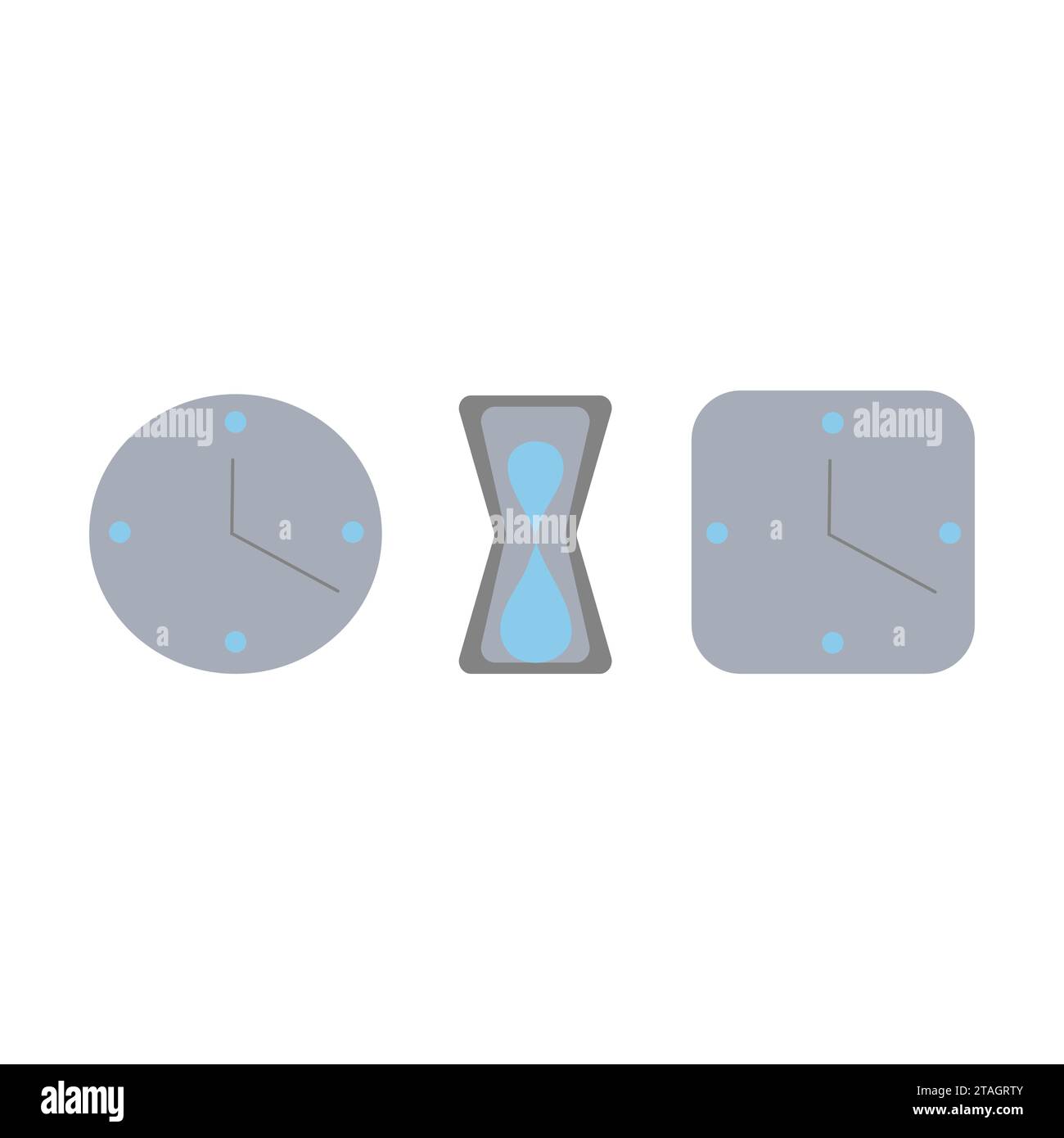Clock set. Clock time icon in flat style. vector illustration Stock ...