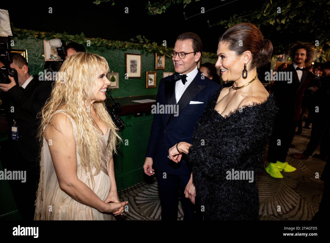 London, UK. 30th Nov, 2023. Sweden's Crown Princess Victoria and Prince ...