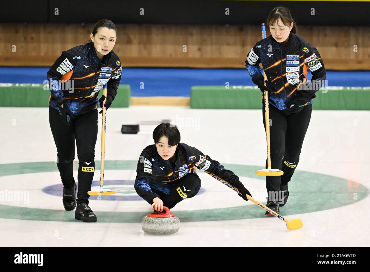 Karuizawa ice park, Nagano, Japan. 1st Dec, 2023. (L-R) Mari Motohashi ...