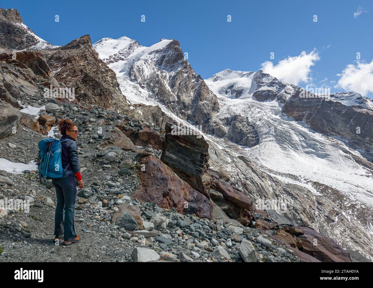 Monte Rosa (Italy) - A mountains view in Val d'Ayas with Monte Rosa ...