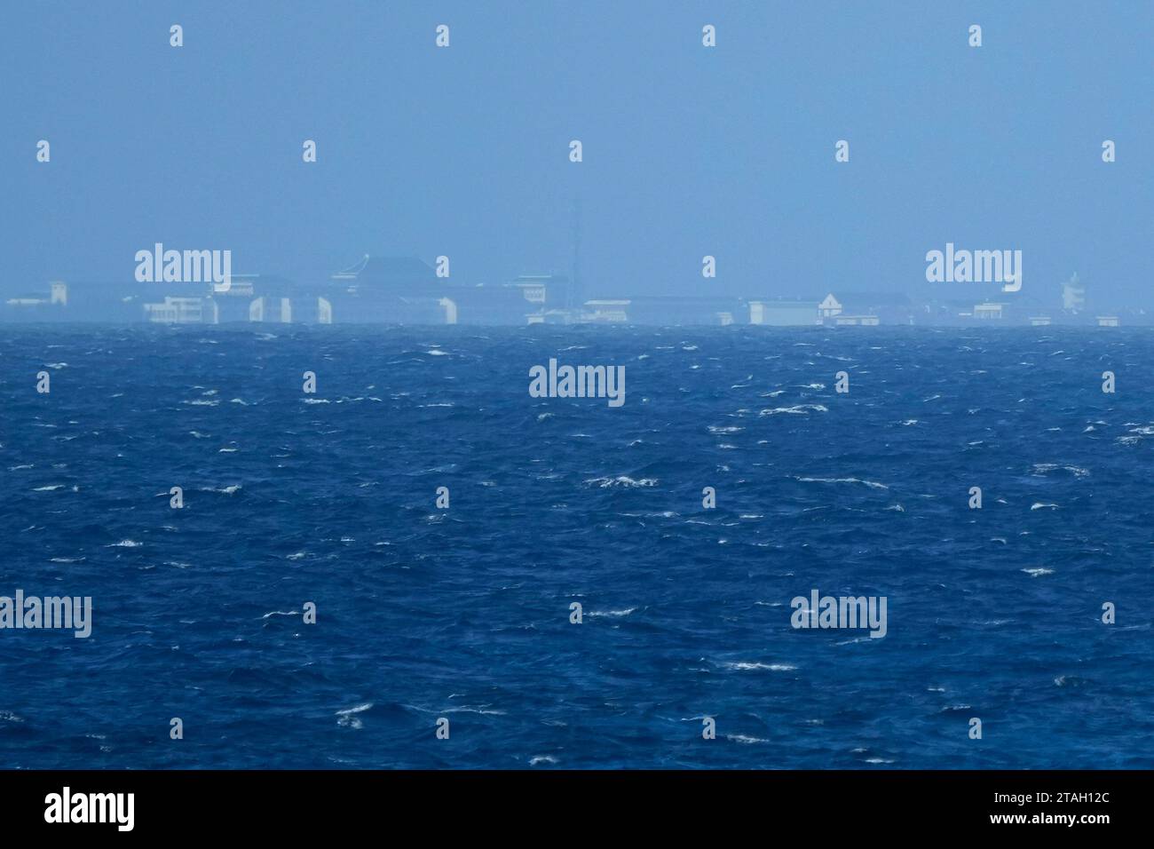 Structure are seen on Chinese-built Subi island near the Philippine ...