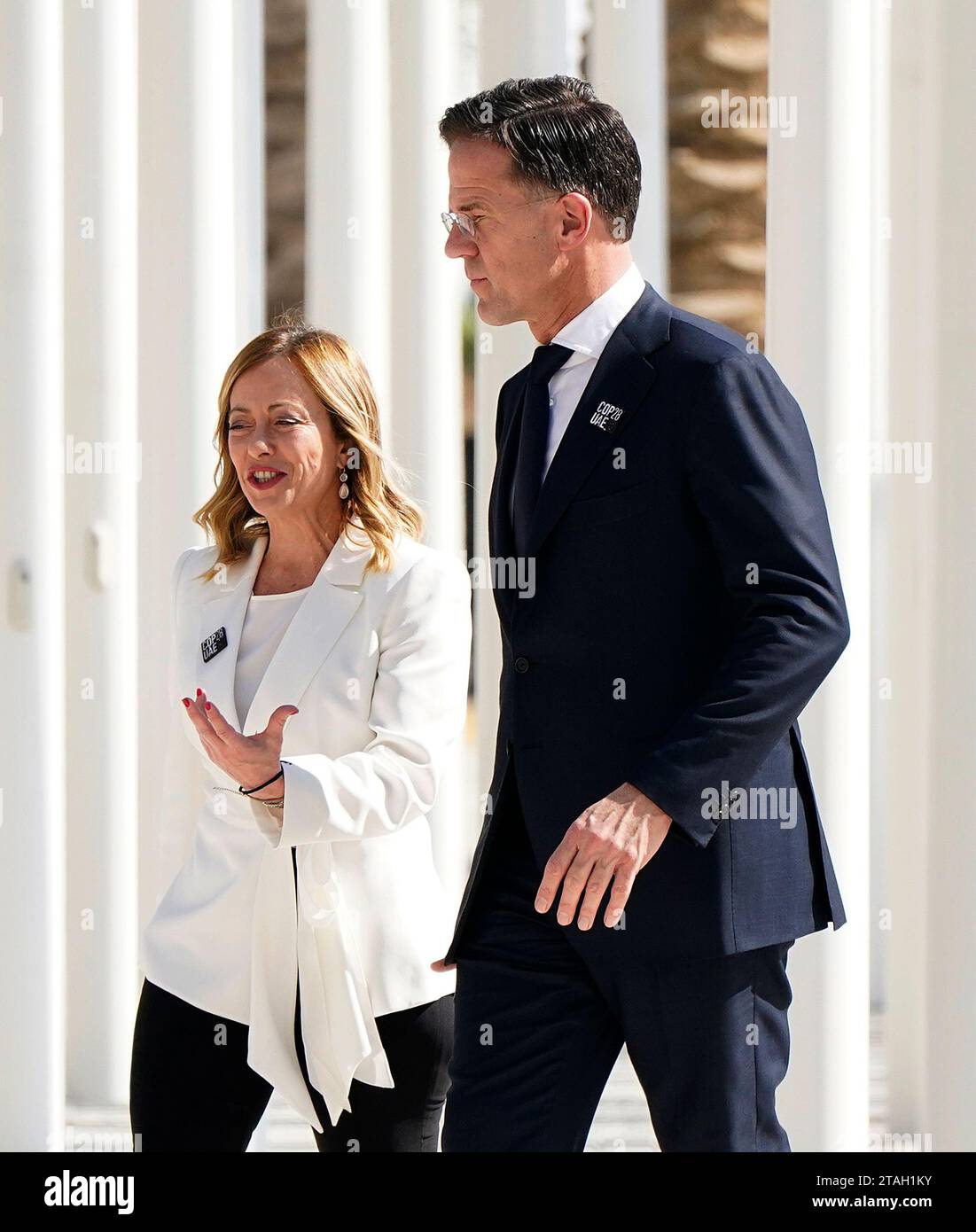 Italian Prime minister Giorgia Meloni (left) and Prime Minister of the ...