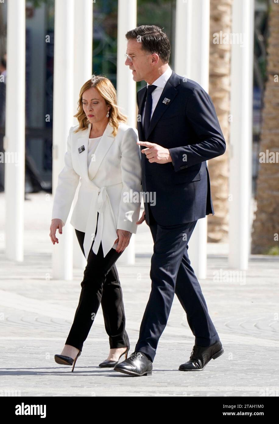 Italian Prime minister Giorgia Meloni (left) and Prime Minister of the ...