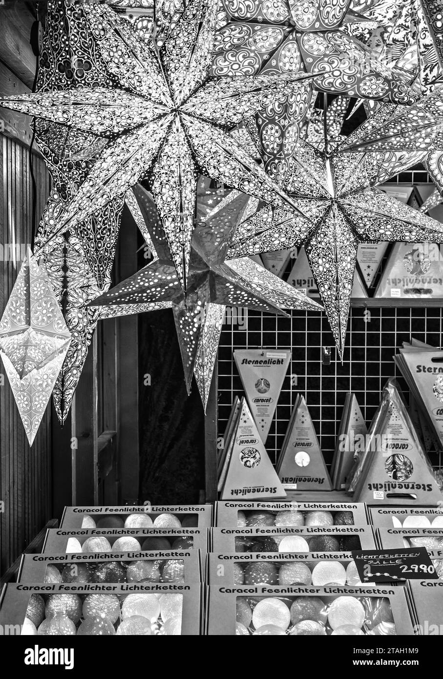 Christmas wall decor Black and White Stock Photos & Images - Alamy