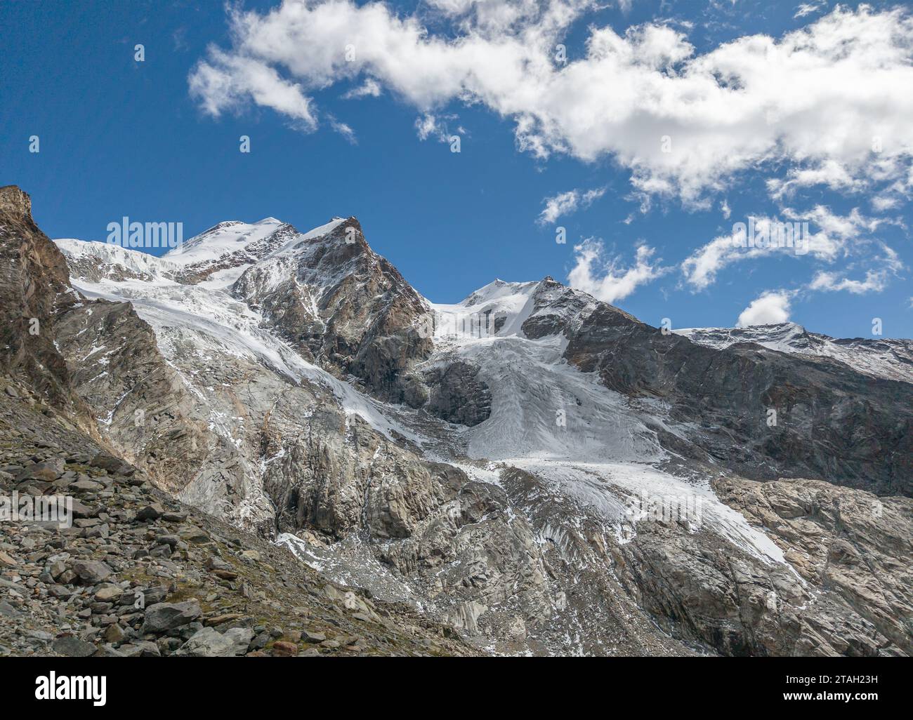 Monte Rosa (Italy) - A mountains view in Val d'Ayas with Monte Rosa ...