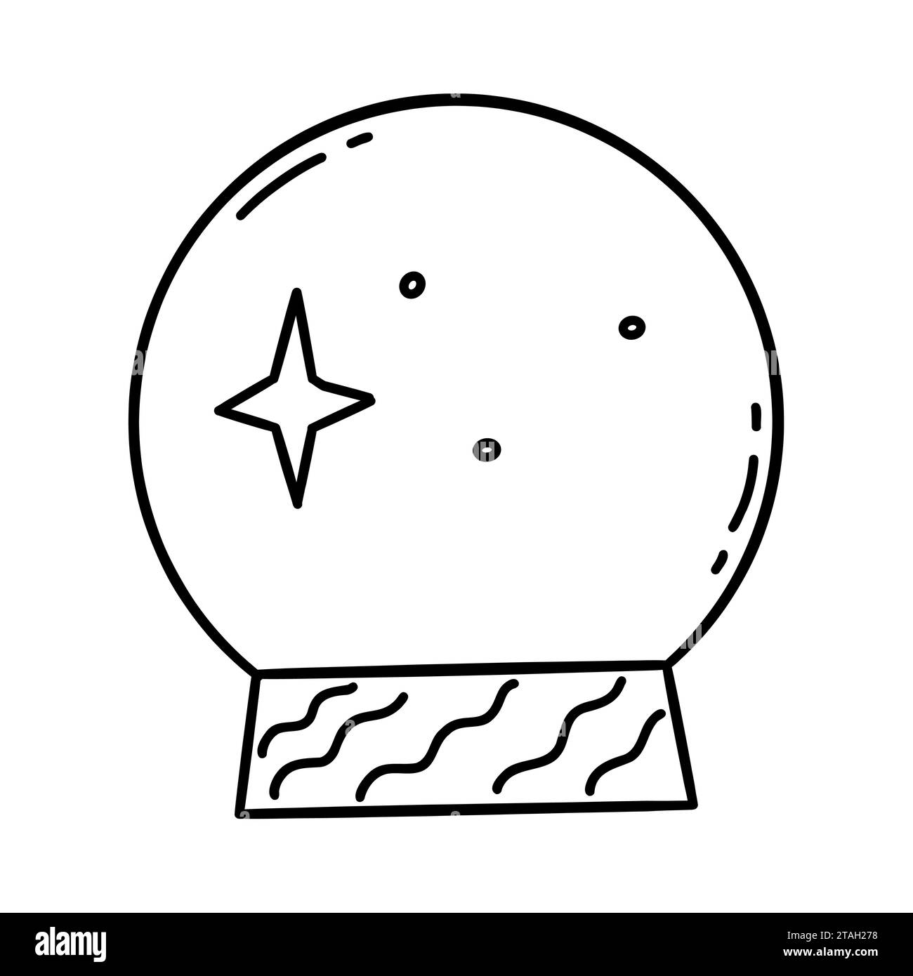 Crystal magic ball. Element of witchcraft and esotericism, predictions ...