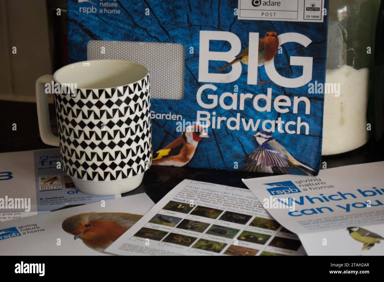 The RSPB Big Garden Birdwatch Stock Photo - Alamy