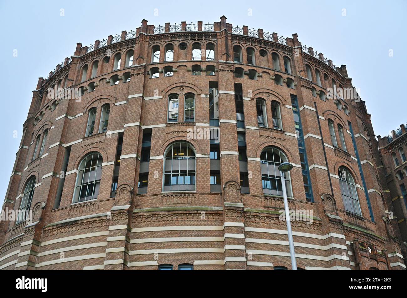 The historic gasometers in Vienna-Simmering Stock Photo - Alamy