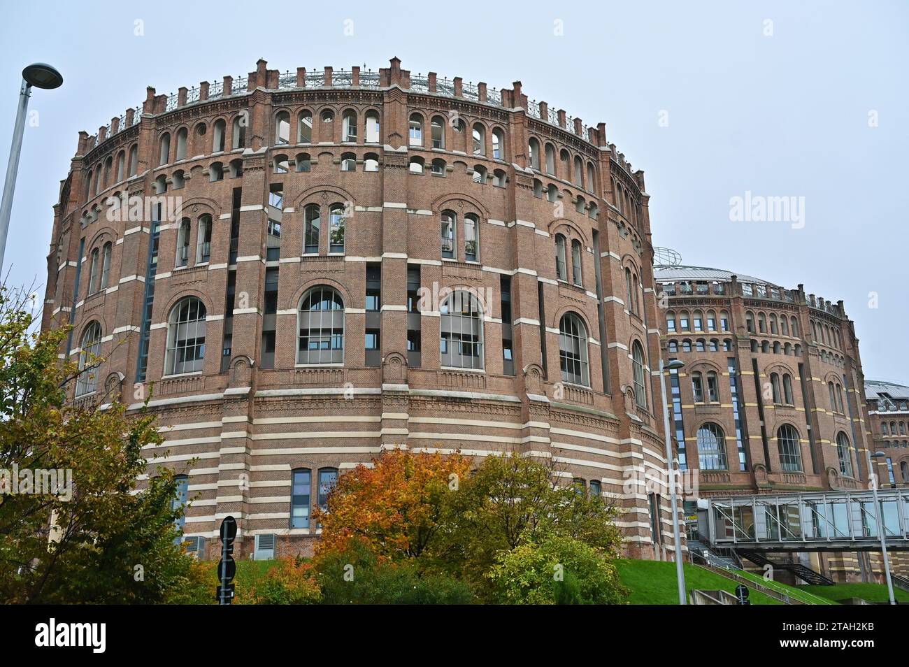 The historic gasometers in Vienna-Simmering Stock Photo - Alamy
