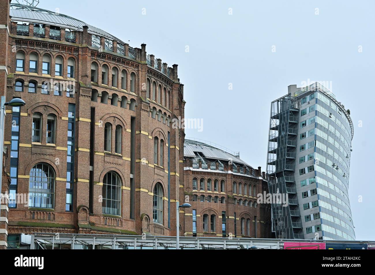 The historic gasometers in Vienna-Simmering Stock Photo - Alamy