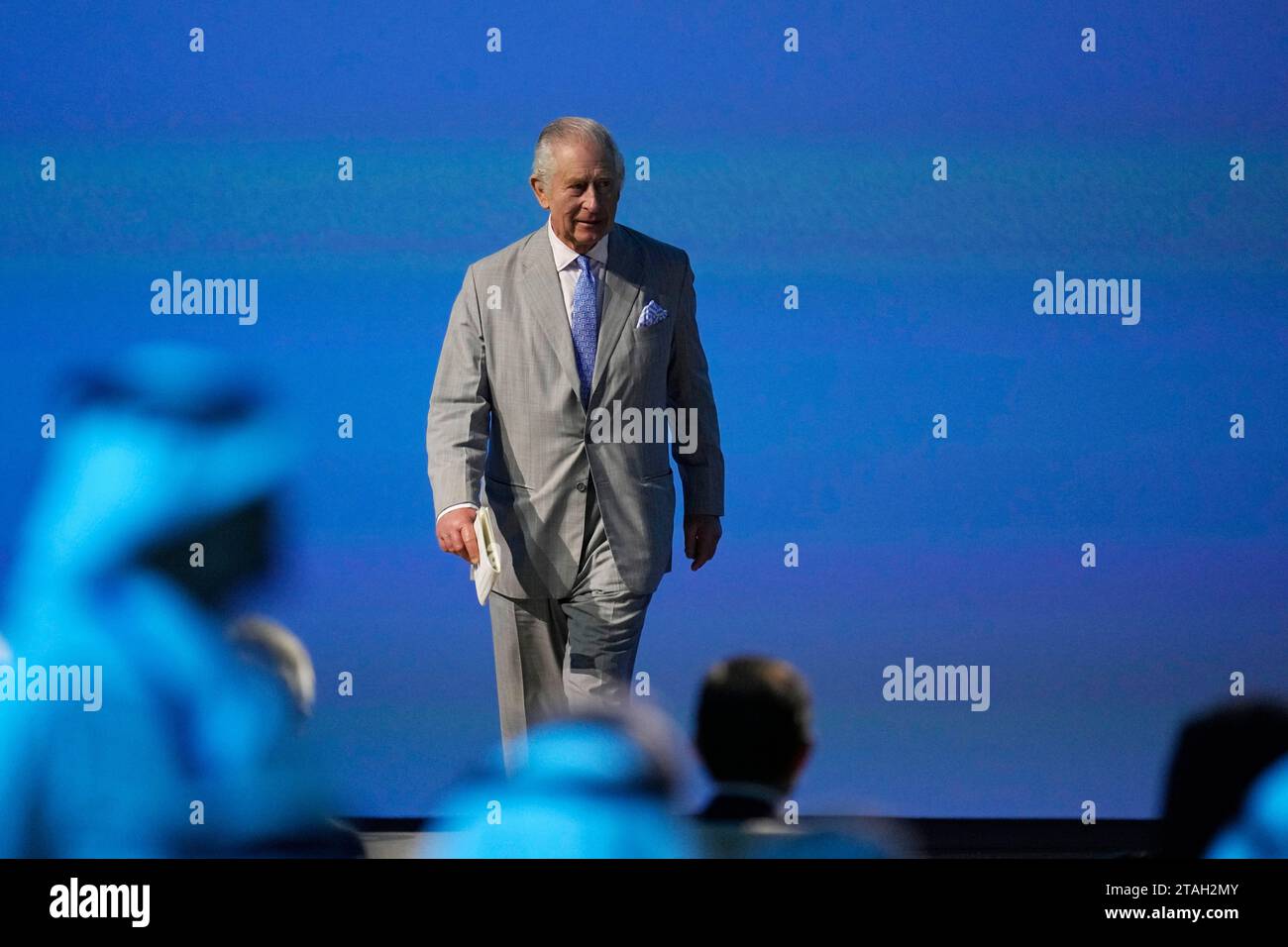 Britain's King Charles III walks during the opening ceremony at the ...