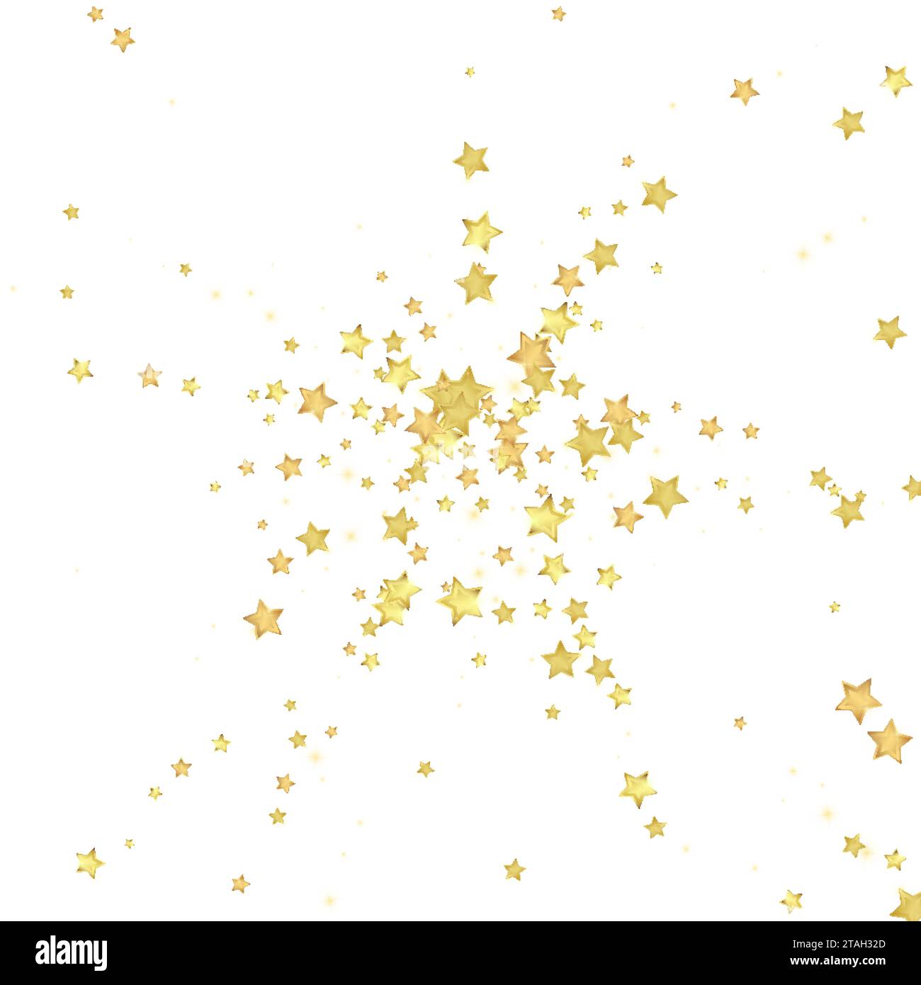 Magic stars vector overlay. Gold stars scattered around randomly ...
