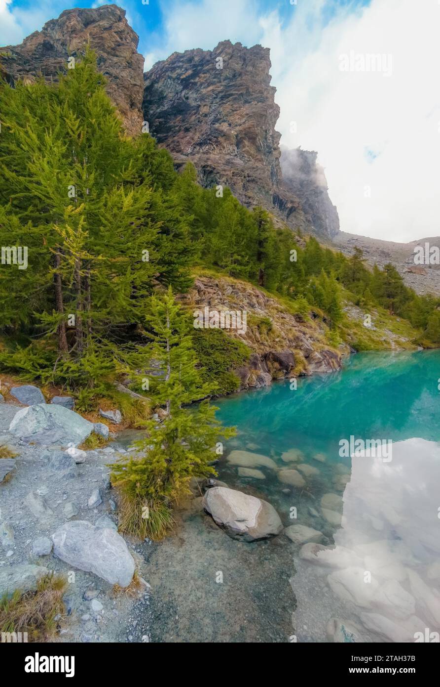 Monte Rosa (Italy) - A mountains view in Val d'Ayas with Monte Rosa ...