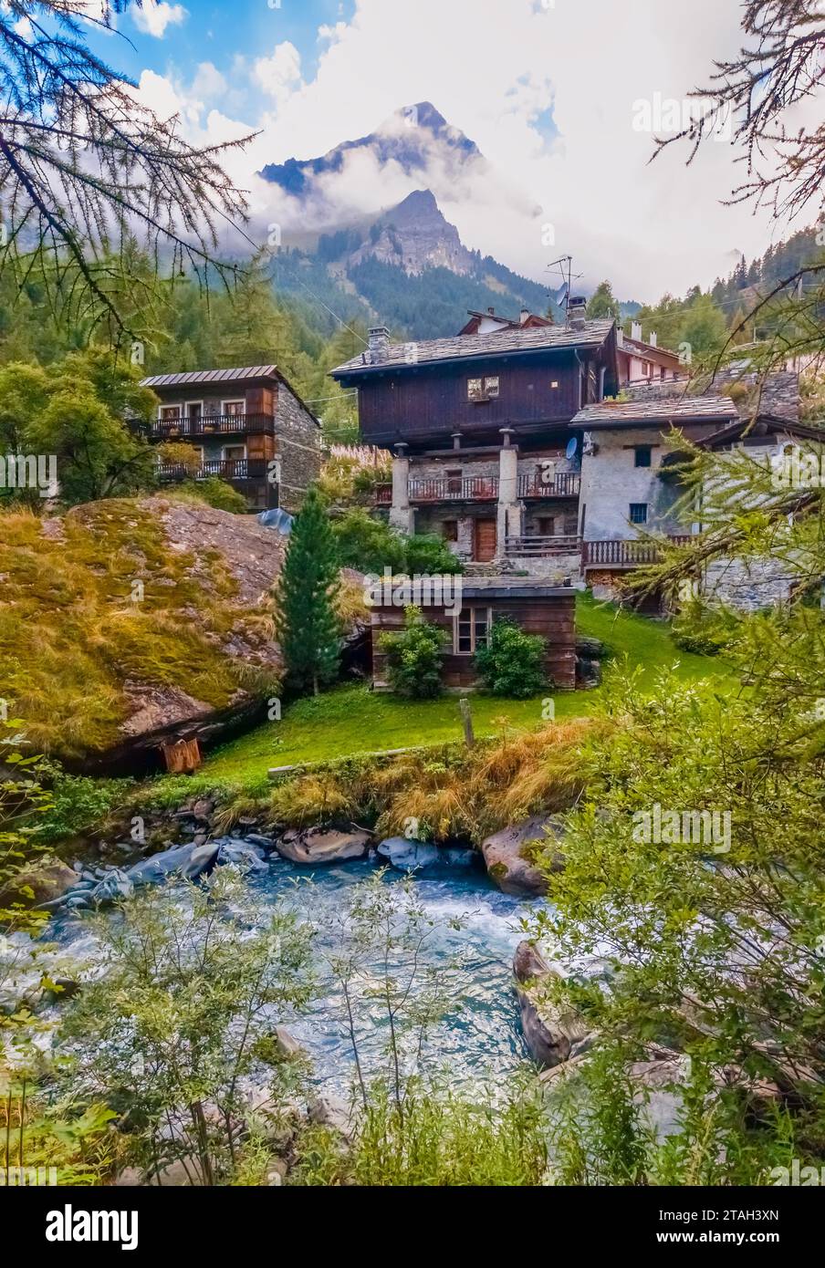 Monte Rosa (Italy) - A mountains view in Val d'Ayas with Monte Rosa ...