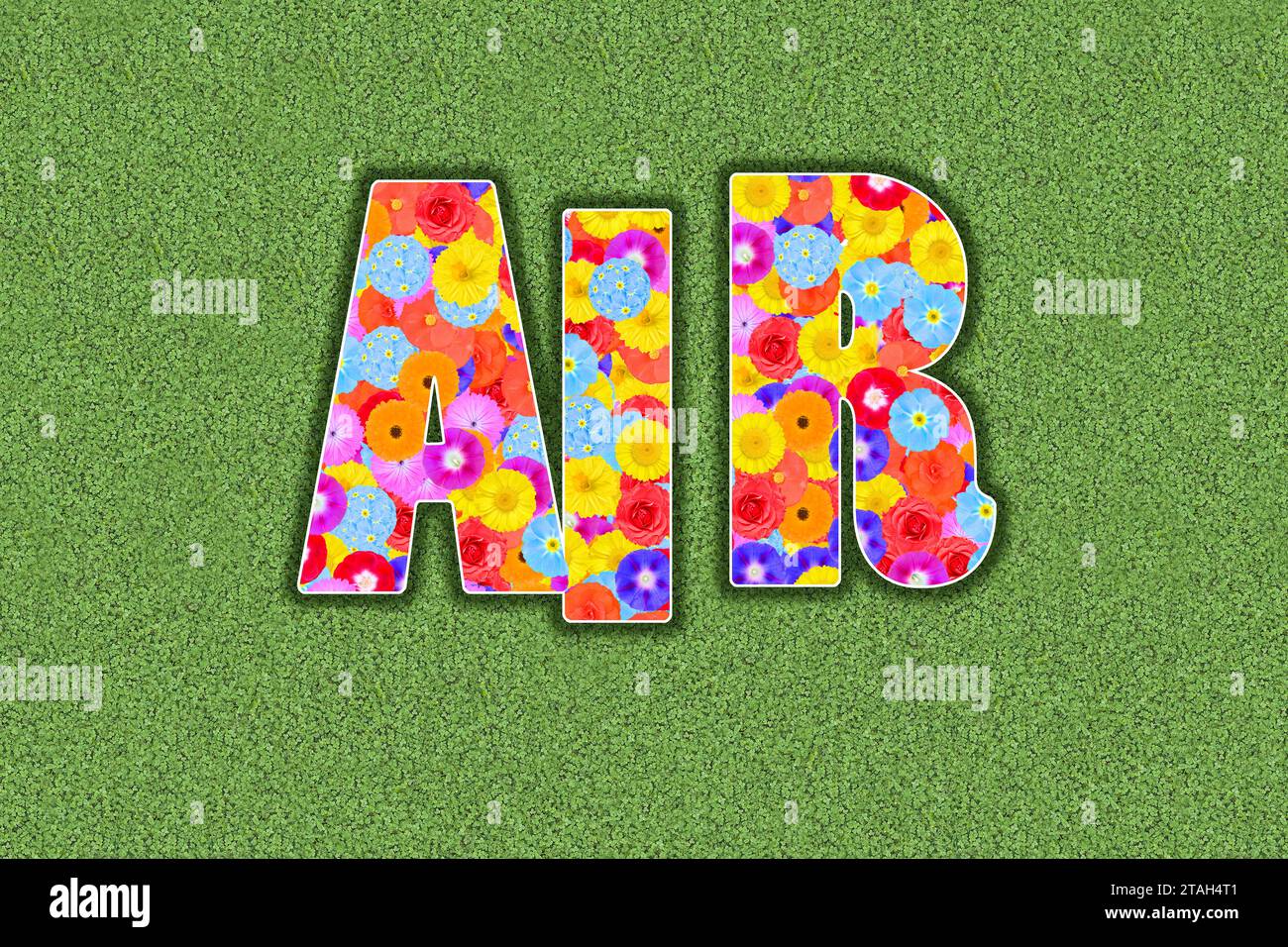 air written with flowers Stock Photo - Alamy