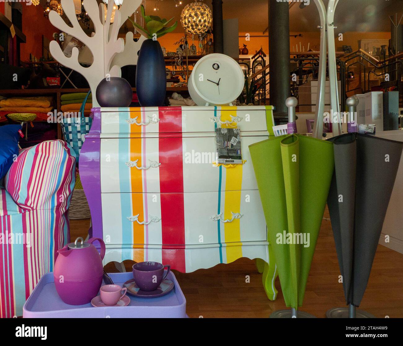 quirky designer shop window in Italy Stock Photo - Alamy