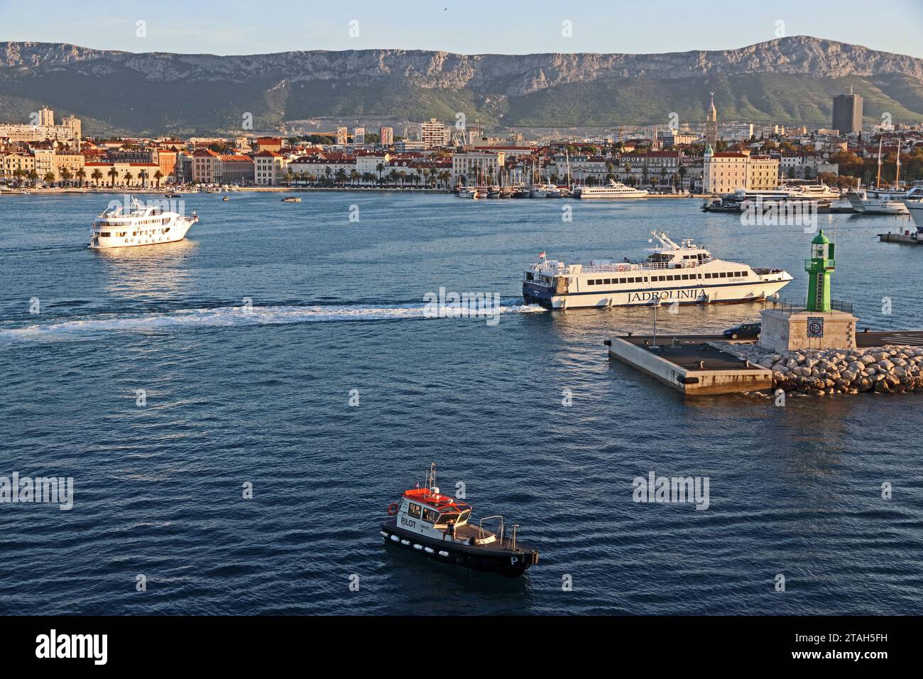 Port of Split, Croatia,;early morning Stock Photo - Alamy