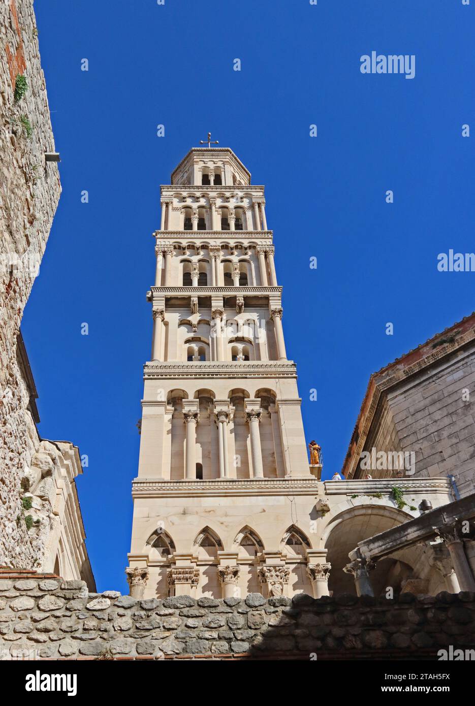Bell Tower of Cathedral of St Domnius, Split, Croatia Stock Photo - Alamy