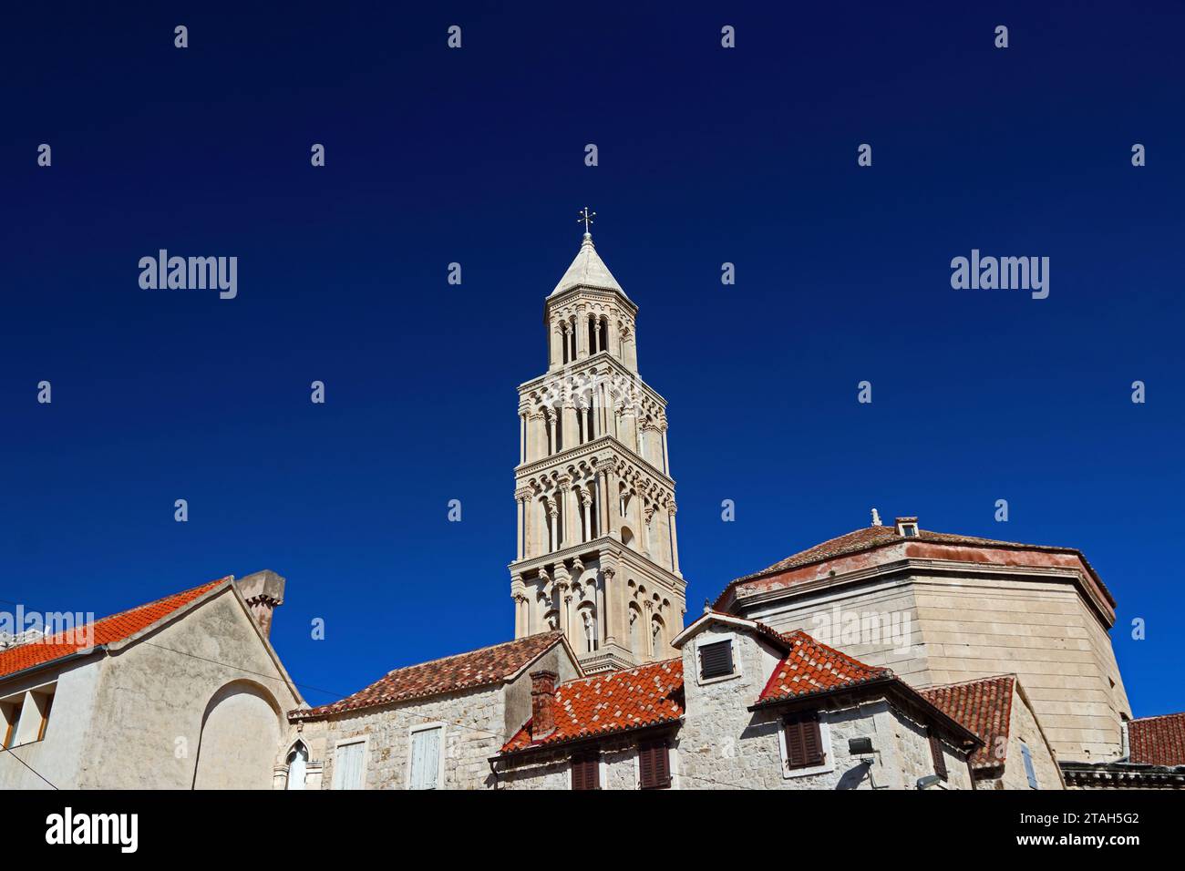 Bell Tower of Cathedral of St Domnius, Split, Croatia Stock Photo - Alamy